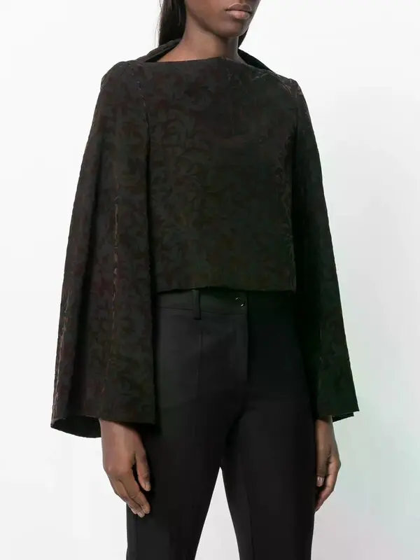 Comme Des Garçons 1990s Flocked Wide-sleeve Jumper