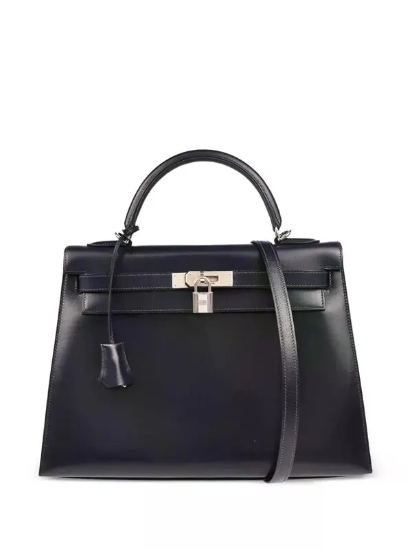 Hermès 2003 Kelly 32 Sellier Two-way Handbag - Blue