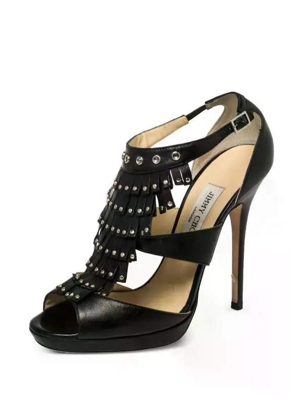 JIMMY CHOO 130mm Fringed Platform Pumps