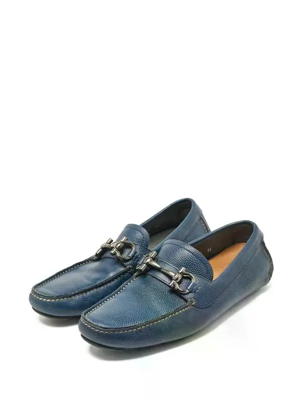 FERRAGAMO Gancini Buckle Leather Loafers