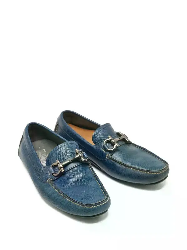 FERRAGAMO Gancini Buckle Leather Loafers