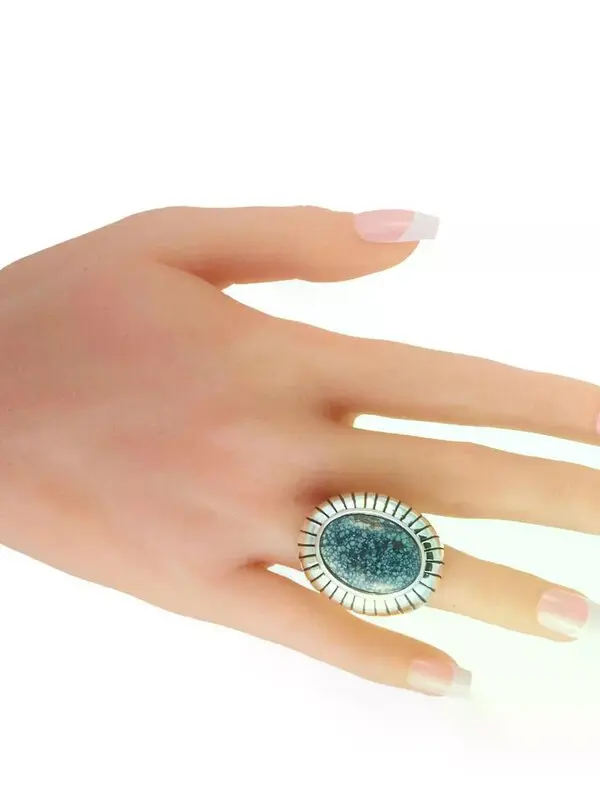 KING BABY STUDIO Sterling Turquoise Signet Ring - Silver