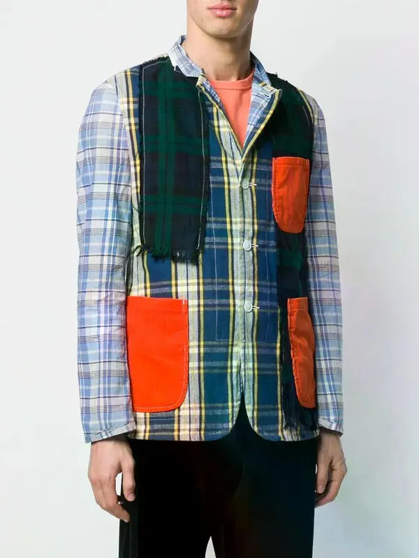 Comme Des Garçons Checked Patchwork Jacket