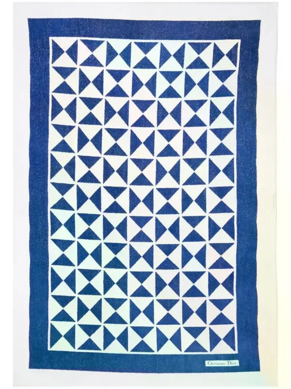 Dior 2000s Geometric Print Beach Towel