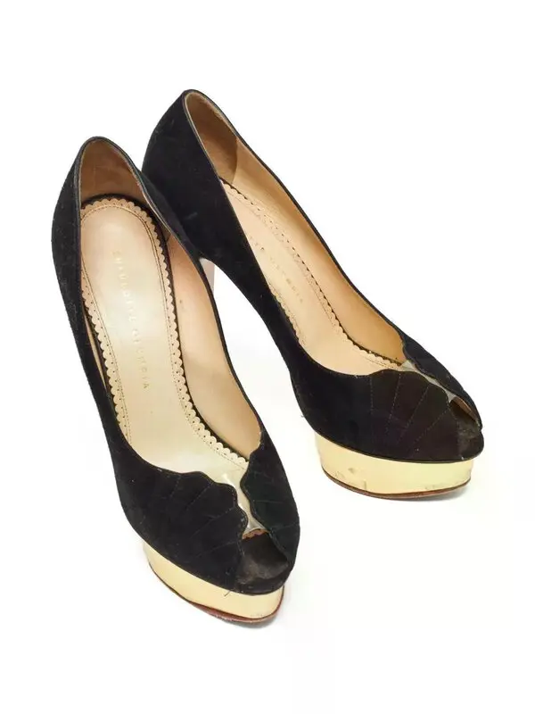 CHARLOTTE OLYMPIA 145mm Peep-toe Platform Pumps - Black