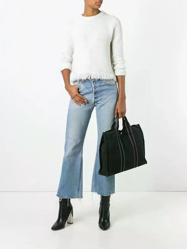 Hermès Canvas Rectangular Tote