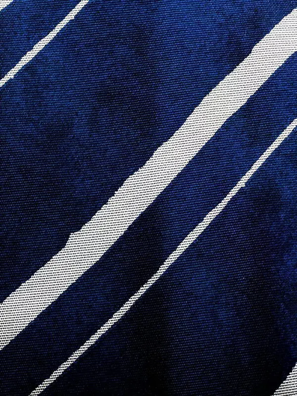 Prada Striped Silk Tie - Blue
