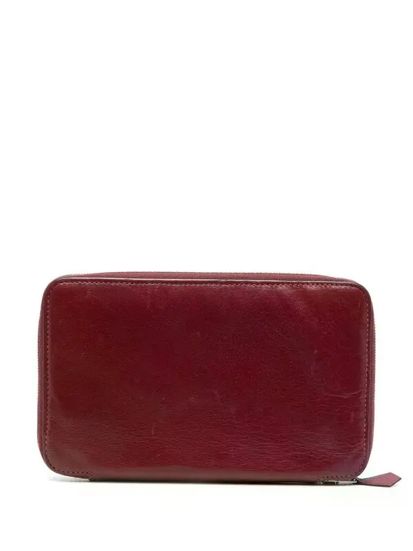 Hermès 2010 Azap Zipped Wallet - Red