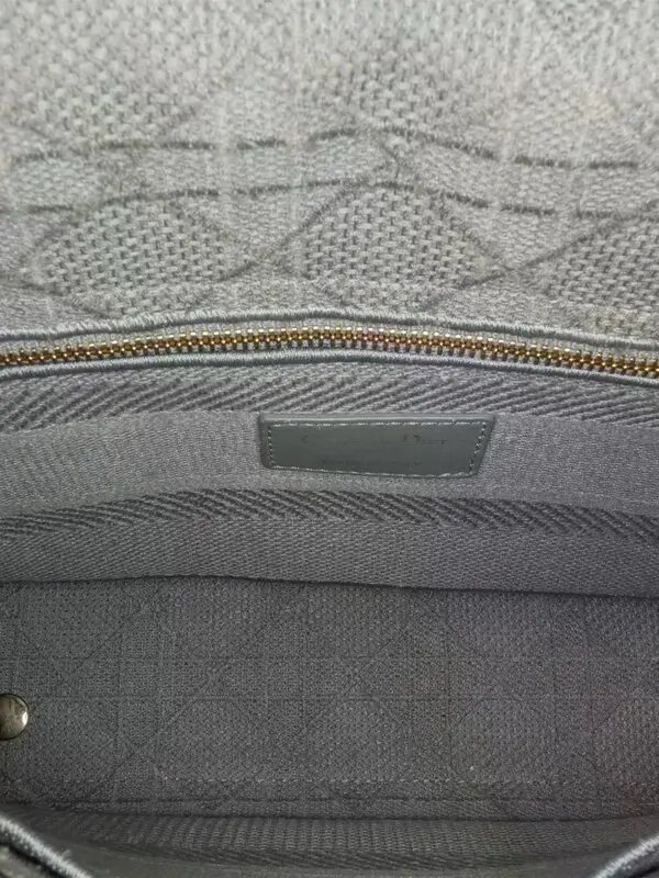 Dior 2020 Medium Cannage Lady D-lite Satchel - Grey