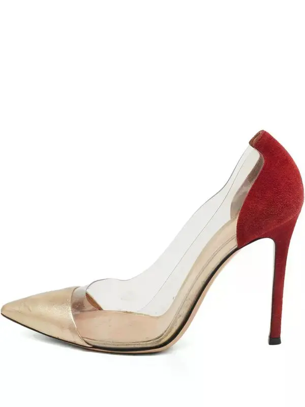 GIANVITO ROSSI 100mm Plexi Pumps - Red