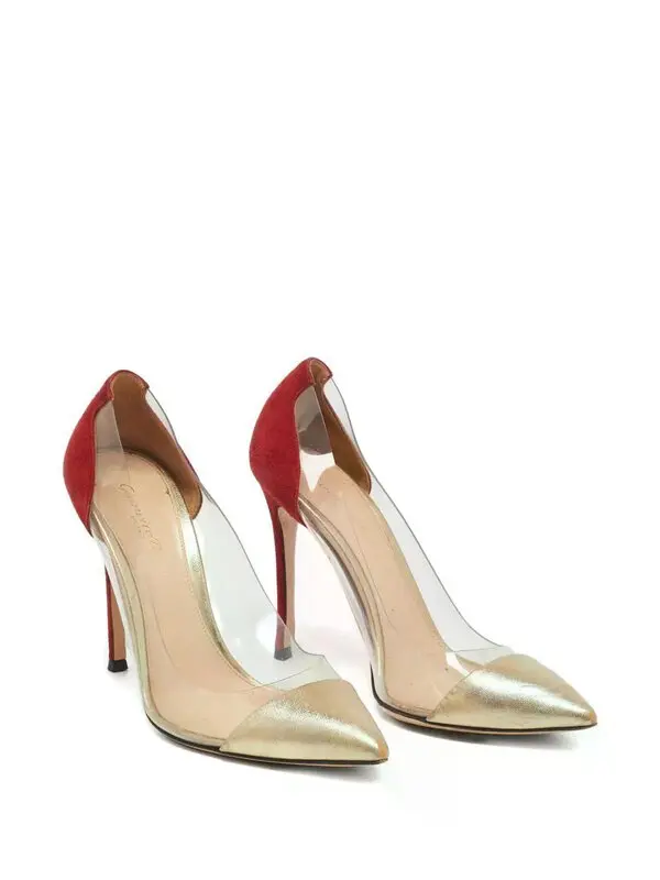 GIANVITO ROSSI 100mm Plexi Pumps - Red