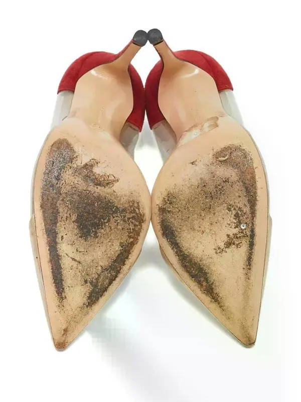 GIANVITO ROSSI 100mm Plexi Pumps - Red
