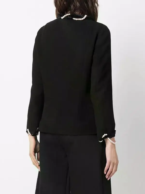 Moschino 1990s Pearl And Ribbon Embellished Jacket