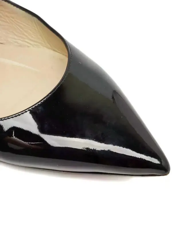 JIMMY CHOO Leather Crystal-embellishment Mules