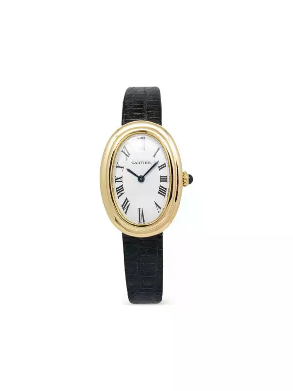 Cartier 18k Yellow Gold Baignoire 23mm - White