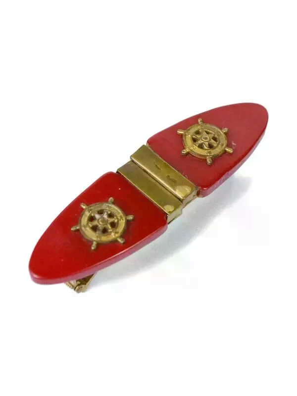 Vintage 1980s Brooch - Red
