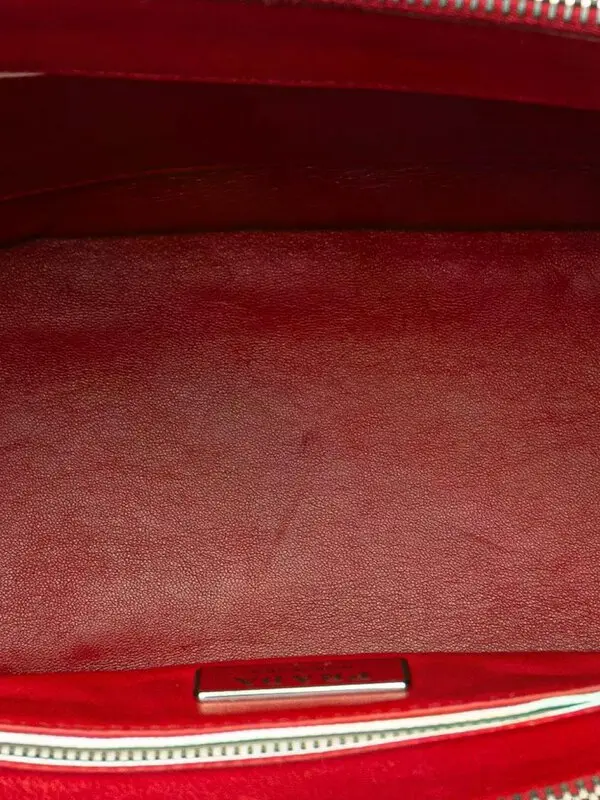 Prada Galleria Double Zip Satchel - Red