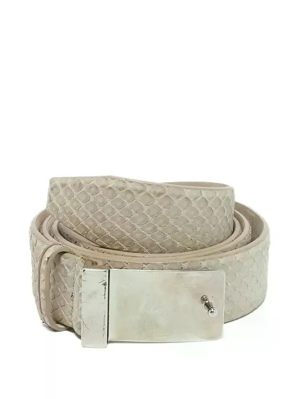 Brunello Cucinelli Snakeskin Belt - Grey