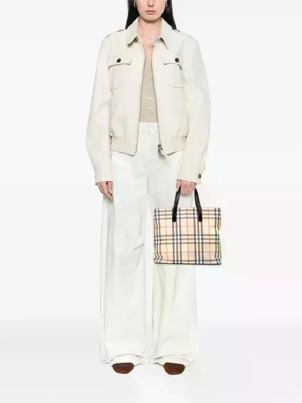 Burberry House Check Coated Canvas Tote Bag