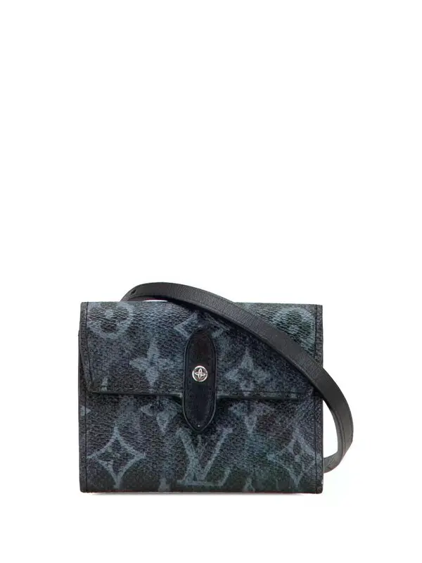 LOUIS VUITTON Monogram Pastel Cross Card Holder Crossbody Bag - Black