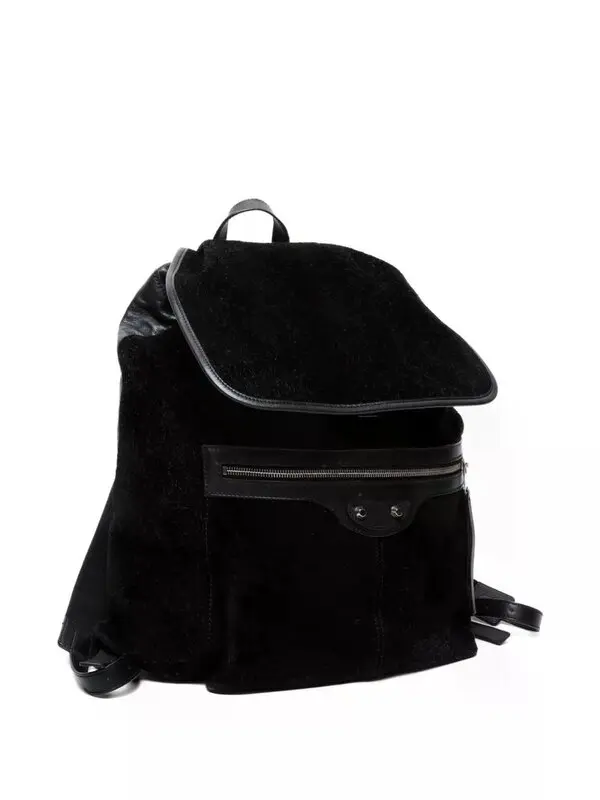 Balenciaga 2010s Rock Suede Backpack - Black