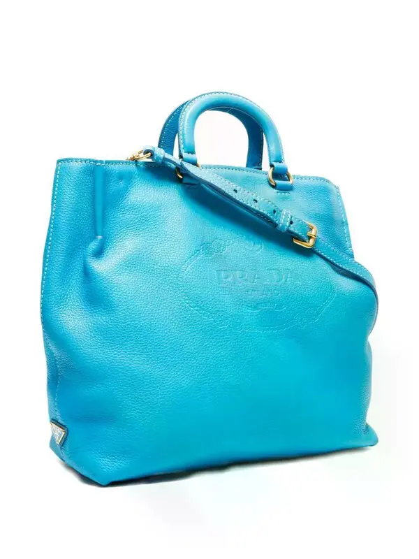 Prada 2000-2020s Daino 2way Debossed Tote Bag