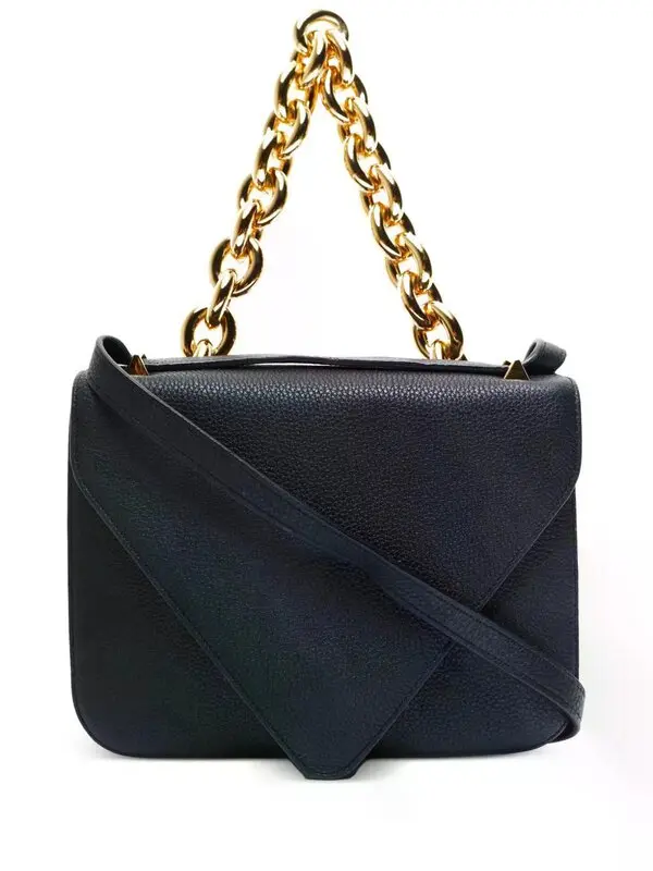 Bottega Veneta Chain Mount Envelope Shoulder Bag - Black