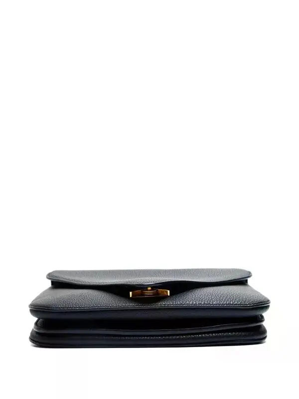Bottega Veneta Chain Mount Envelope Shoulder Bag - Black