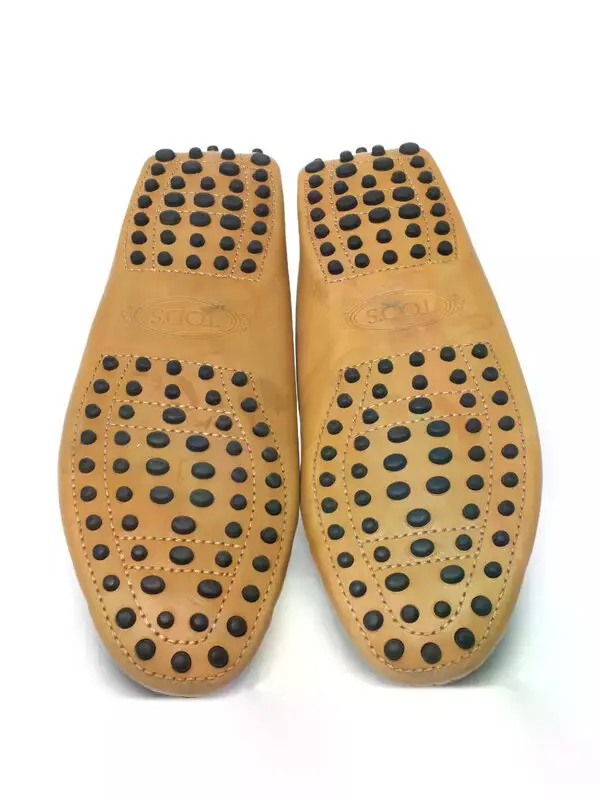 TOD'S Perforated Leather Loafers - Brown