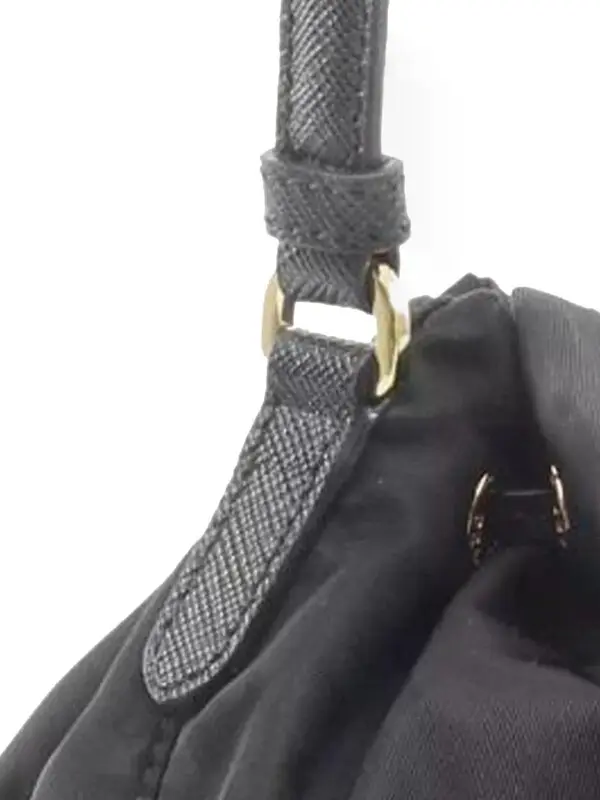 Prada Tessuto Duet Bucket Bag - Black