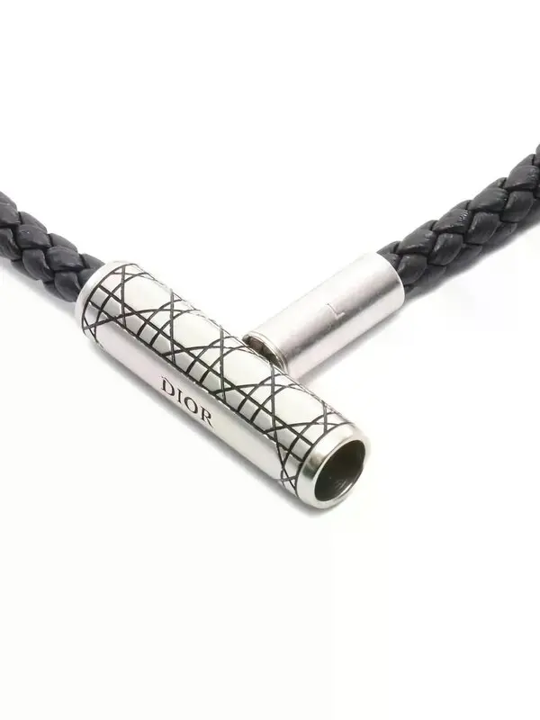 Dior 2000s Cannage Leather Bracelet
