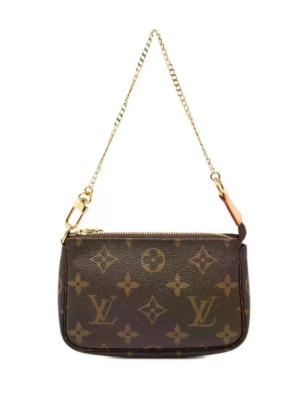 LOUIS VUITTON Monogram Mini Pochette Accessoires Handbag - Brown