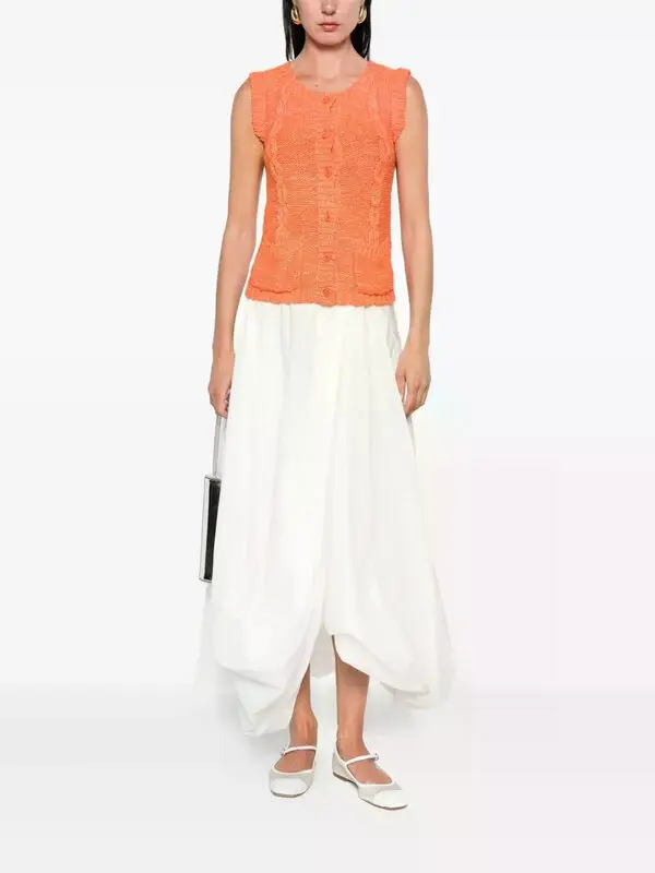 COURREGES 1970s Cable-knit Sleeveless Top