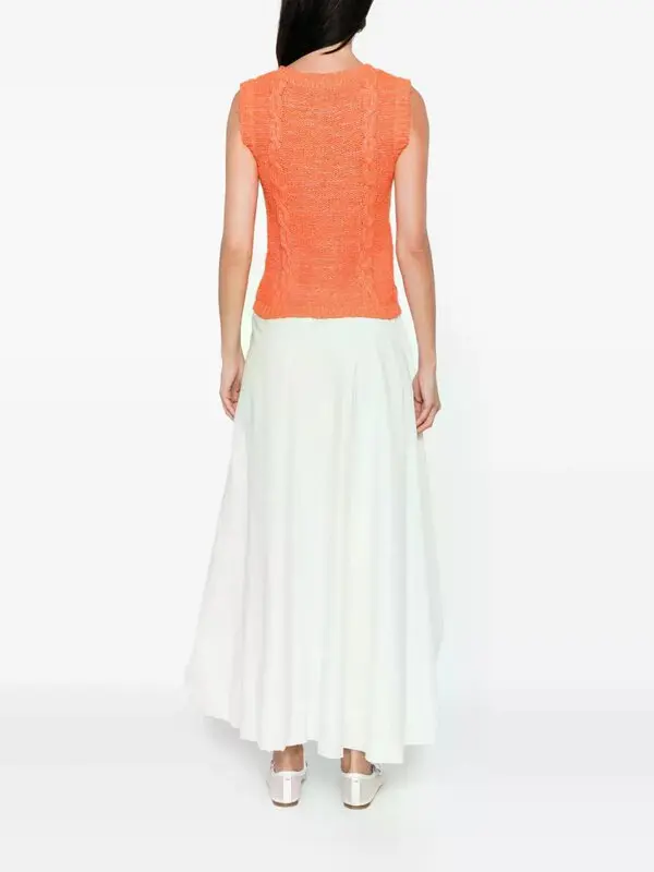 COURREGES 1970s Cable-knit Sleeveless Top
