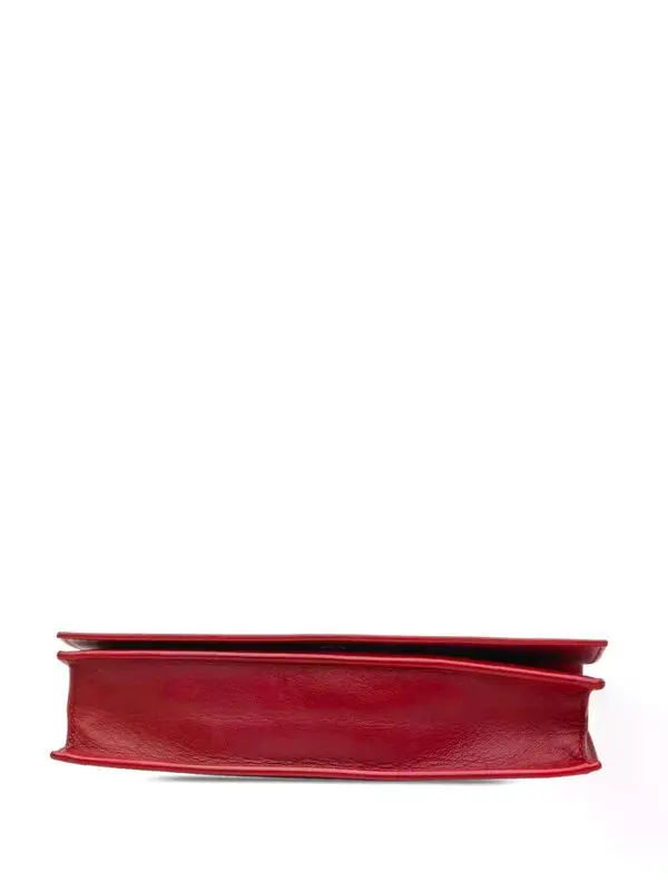 Celine 2017 Frame Leather Wallet On Chain Crossbody Bag - Red