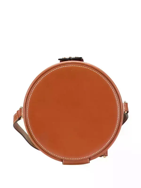 Celine 2020 Medium Triomphe Coated Canvas Tambour Crossbody Bag - Brown