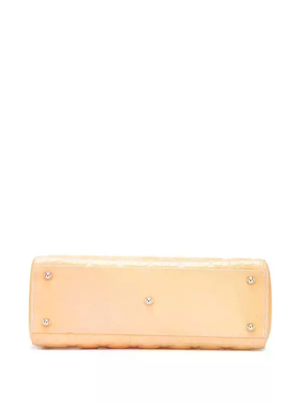 Dior 2012 Large Patent Cannage Lady Satchel - Brown