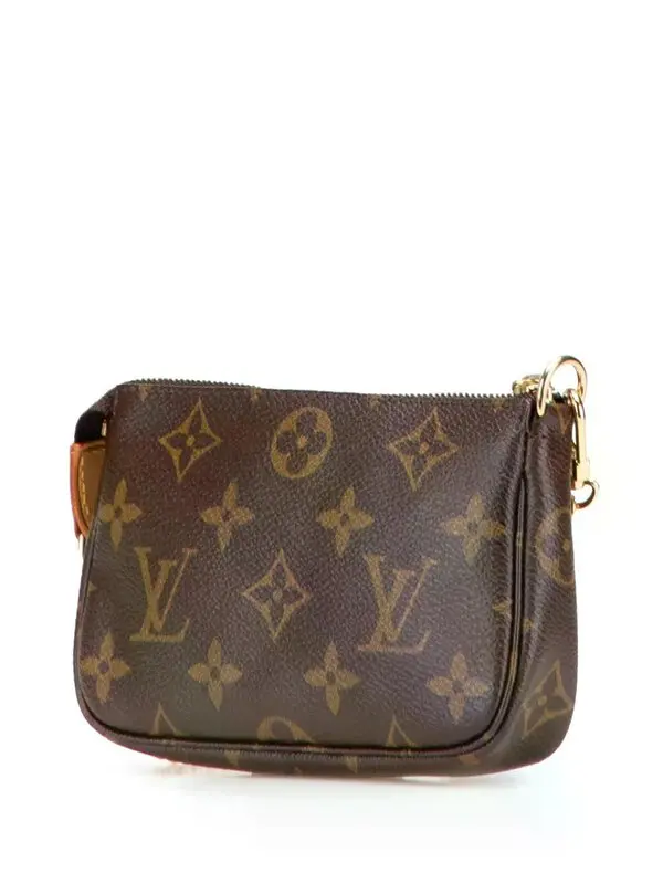 LOUIS VUITTON 2004 Monogram Mini Pochette Accessoires - Brown