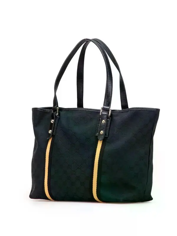 Gucci Large Gg Canvas Jolicoeur Tote Bag - Black
