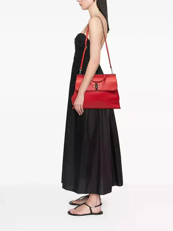 Gucci Leather Bamboo Daily Satchel - Red