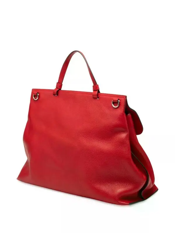 Gucci Leather Bamboo Daily Satchel - Red
