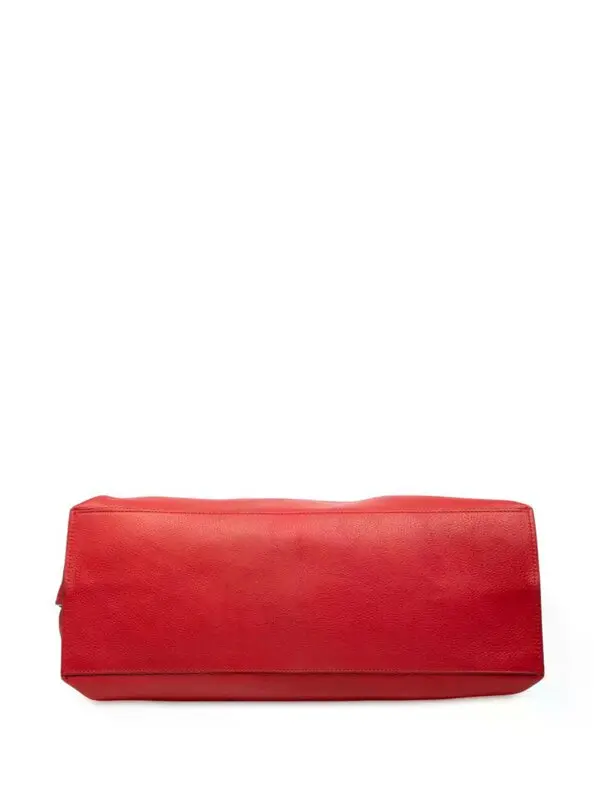 Gucci Leather Bamboo Daily Satchel - Red