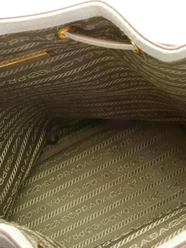 Prada Canapa Logo Bucket Bag - Brown