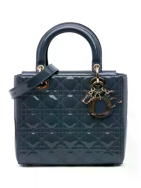 Dior 2020 Medium Patent Cannage Lady Satchel
