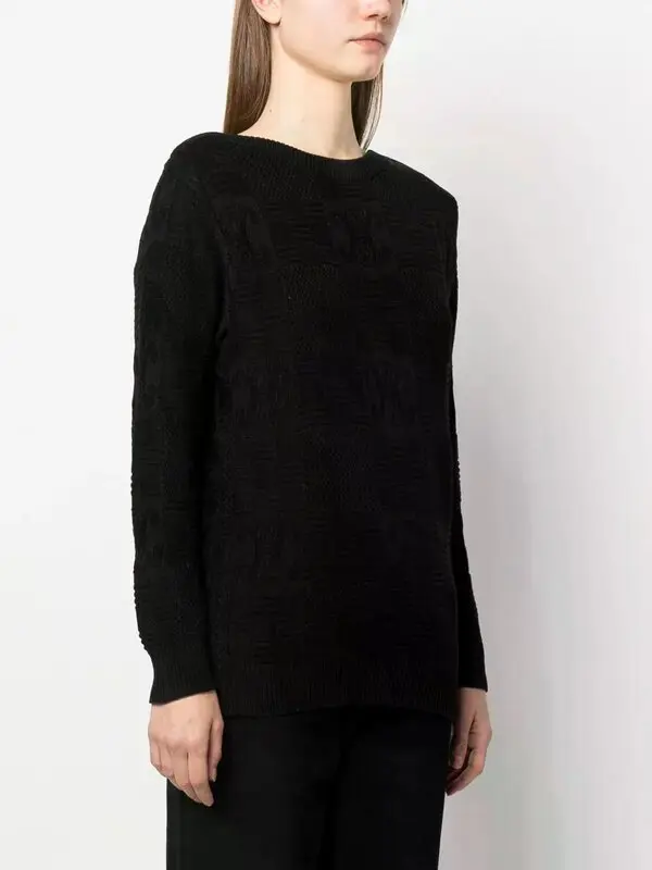 Celine 1990s Checkered Weave Jumper