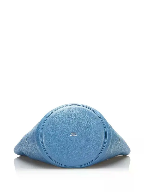 Hermès 2005 Clemence Mangeoire Pm Bucket Bag - Blue