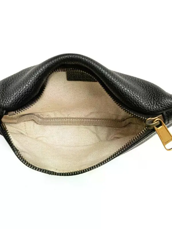 Gucci Leather Logo Belt Bag - Black