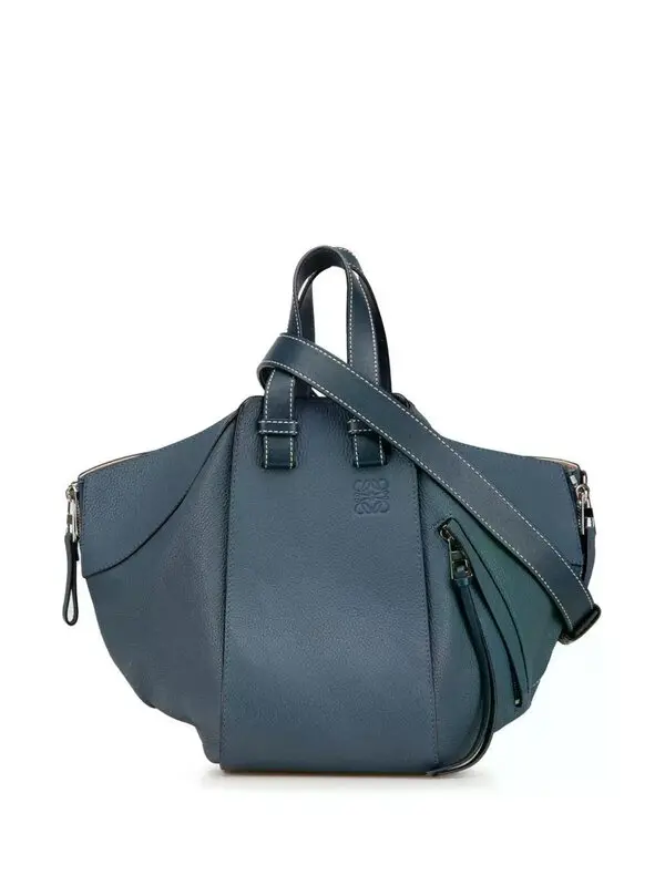 Loewe Small Leather Hammock Bag - Blue