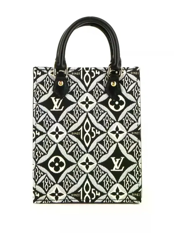 LOUIS VUITTON Monogram Small Sac Plat Handbag - Black