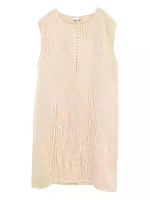 Hermès 2010s Leather-trim Mini Dress